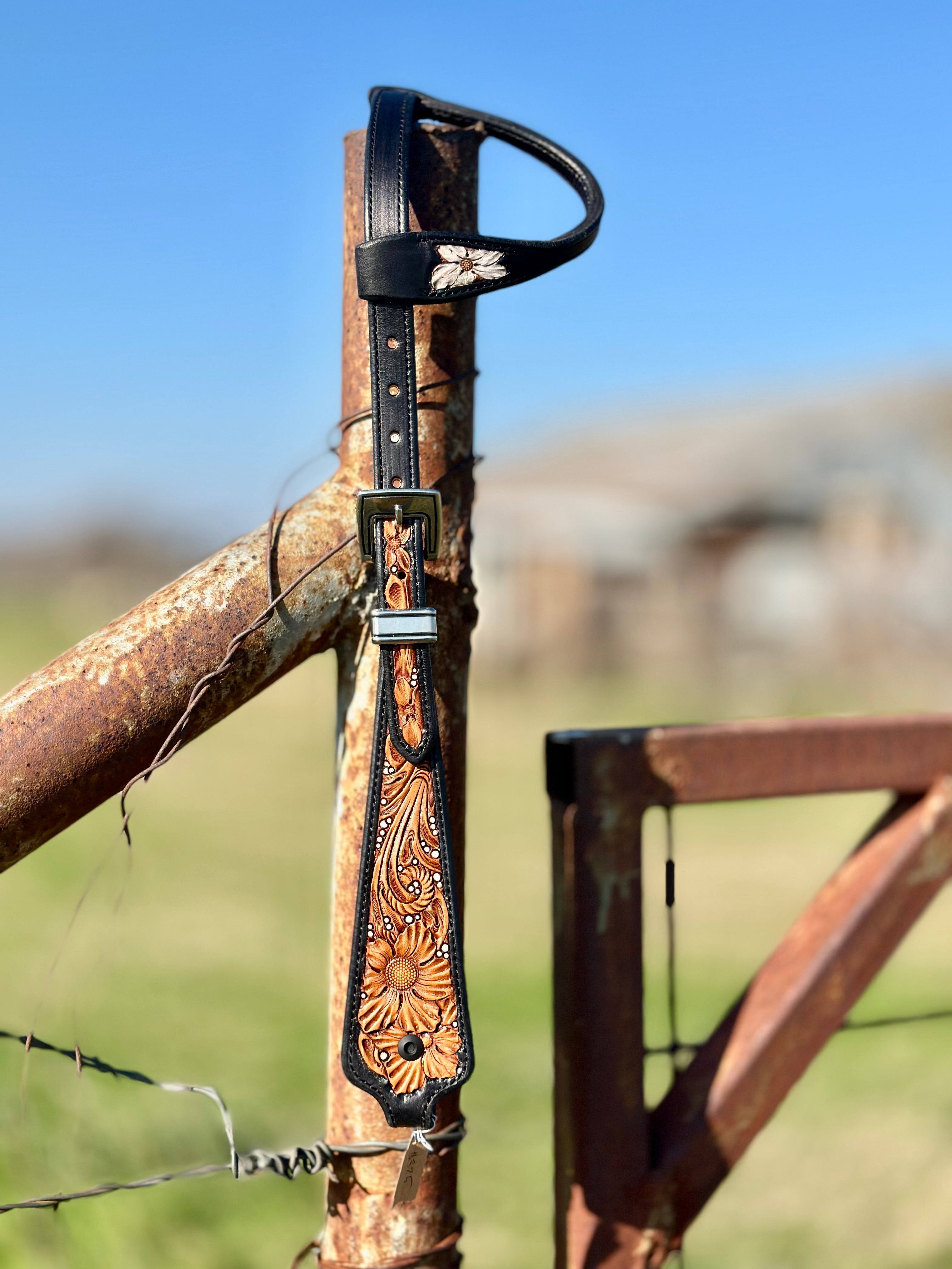 Tooled Slide Ear Headstall – Randall Leather Designs