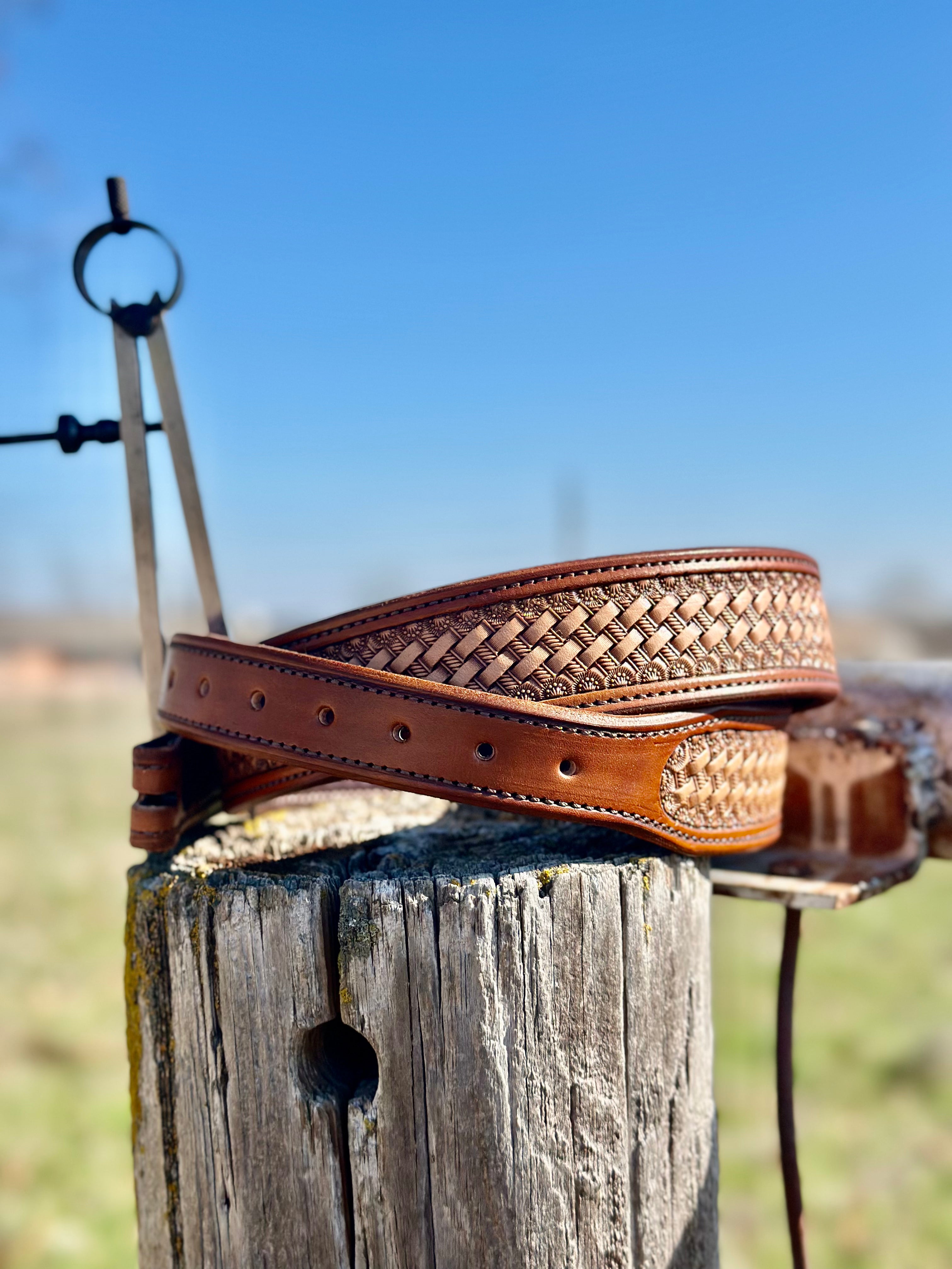 Tapered 1 inch Basket Stamp/Golden Brown – Randall Leather Designs