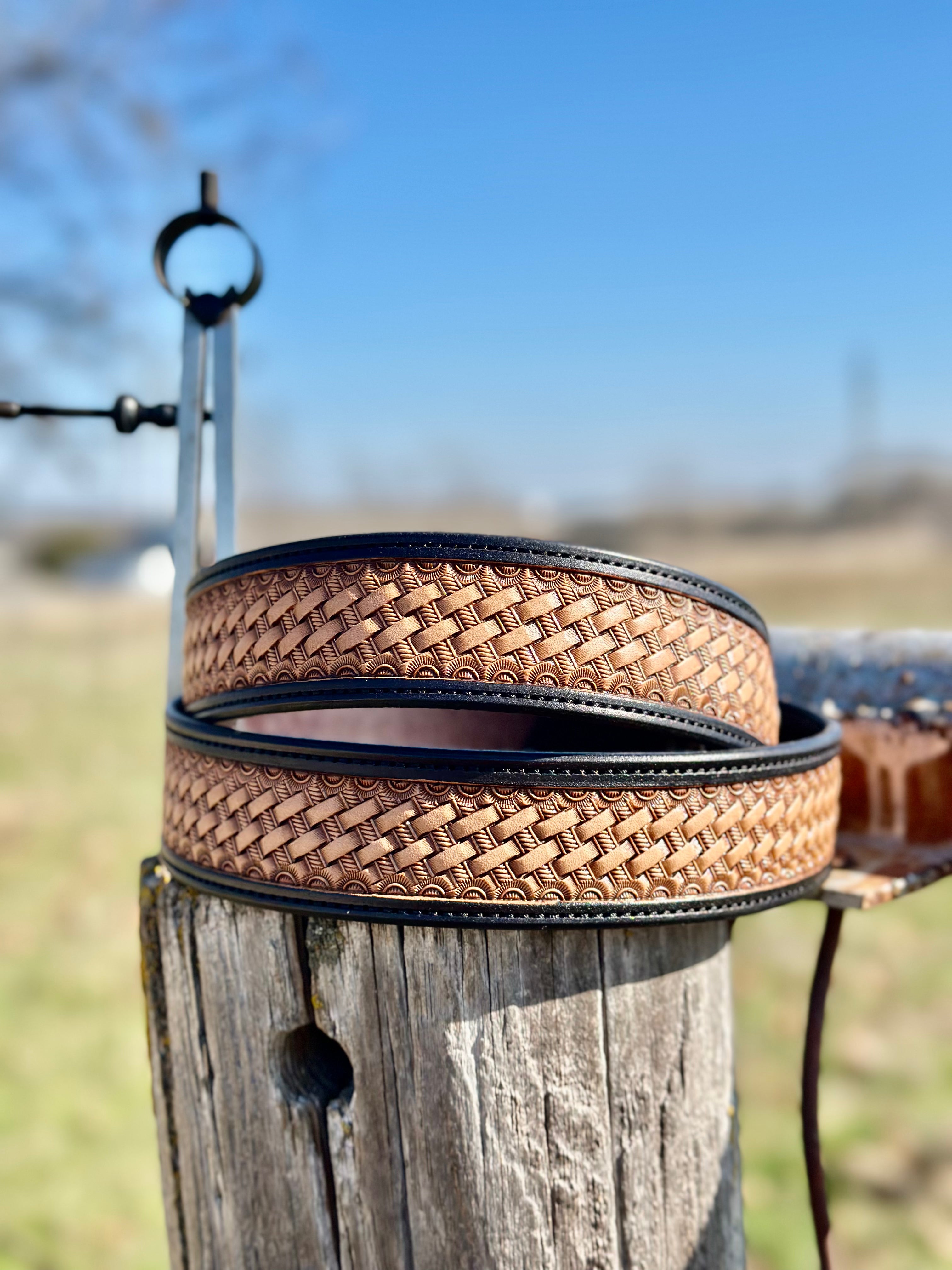 Classic Basket Stamp/Black border – Randall Leather Designs
