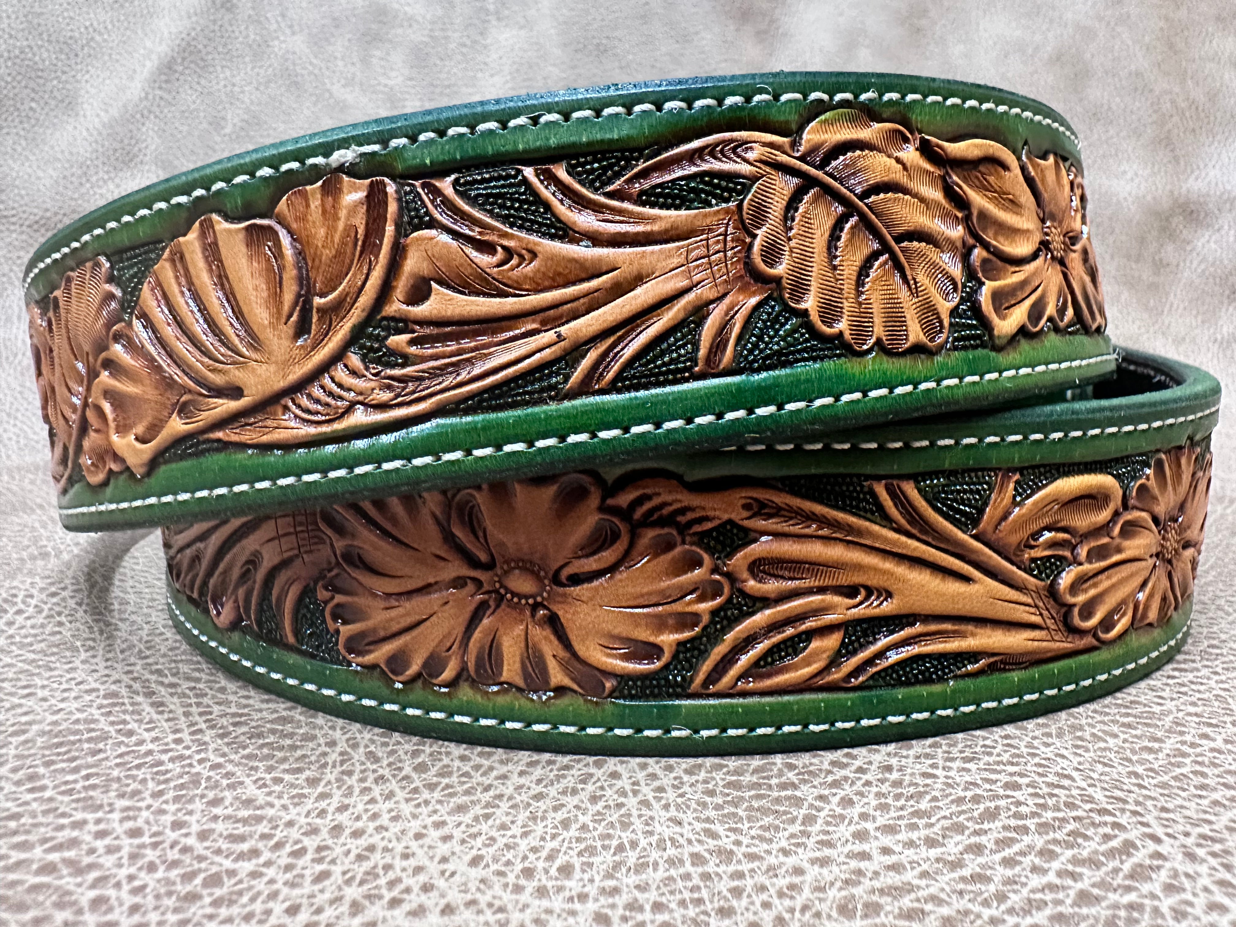 Green Floral – Randall Leather Designs